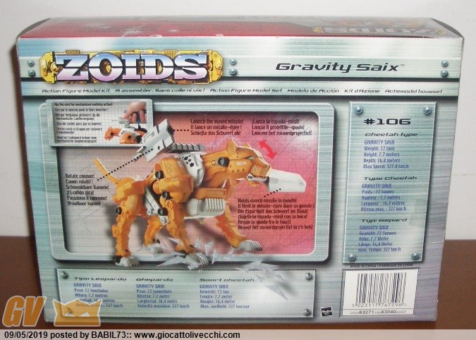 Mercatino: Zoids - Gravity Saix - GiocattoliVecchi.com